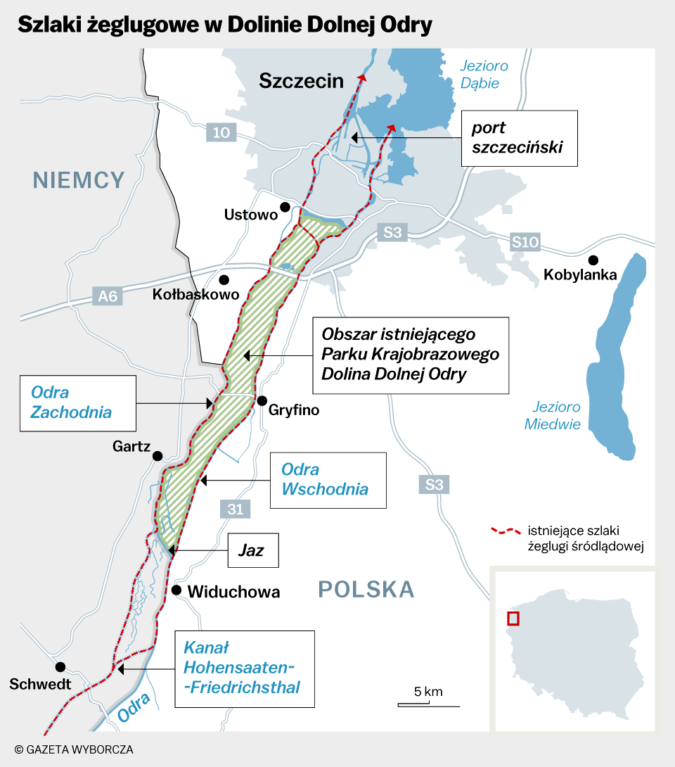 Park Narodowy Doliny Dolnej Odry. Co z żeglugą na rzece? Czy to oznacza ...