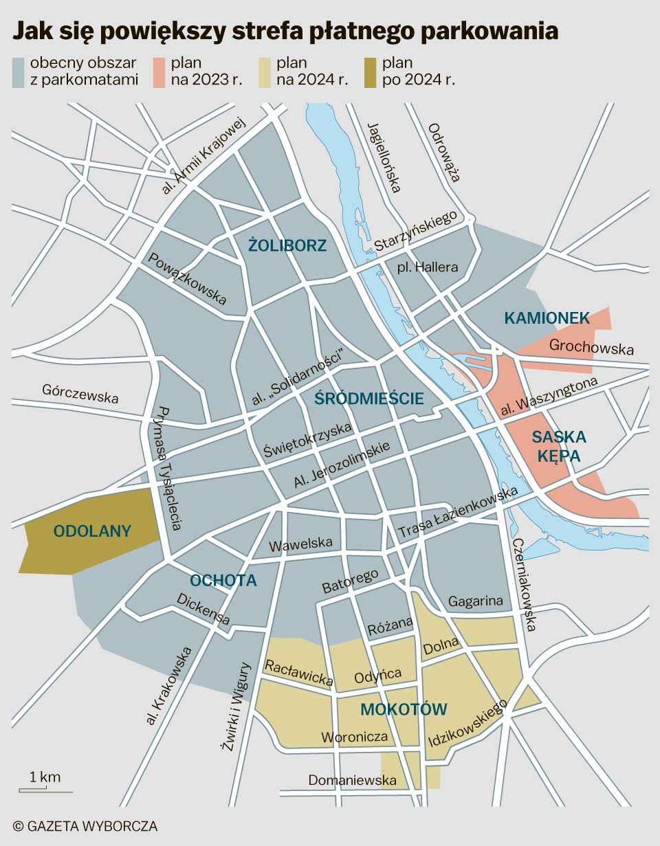 Strefa płatnego parkowania na Saskiej Kępie i Kamionku. Kto za, kto przeciw?