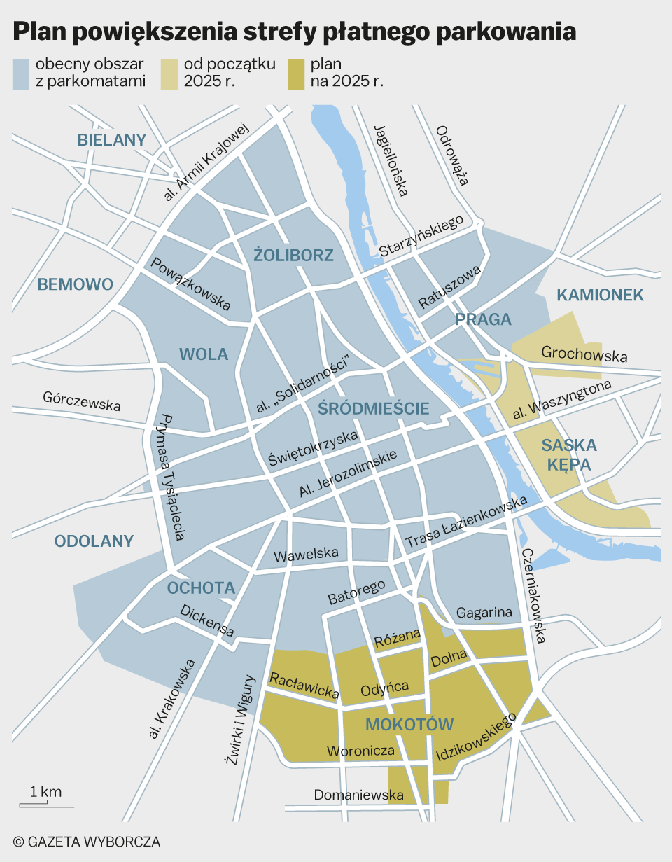 Strefa płatnego parkowania w Warszawie także na Bielanach?