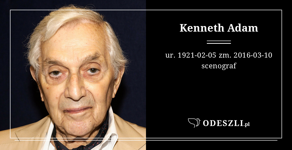 Kenneth Adam - Miejsca Pamięci | Odeszli.pl