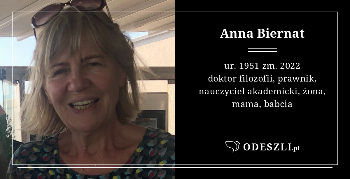 Anna Biernat - Miejsca Pamięci | Odeszli.pl